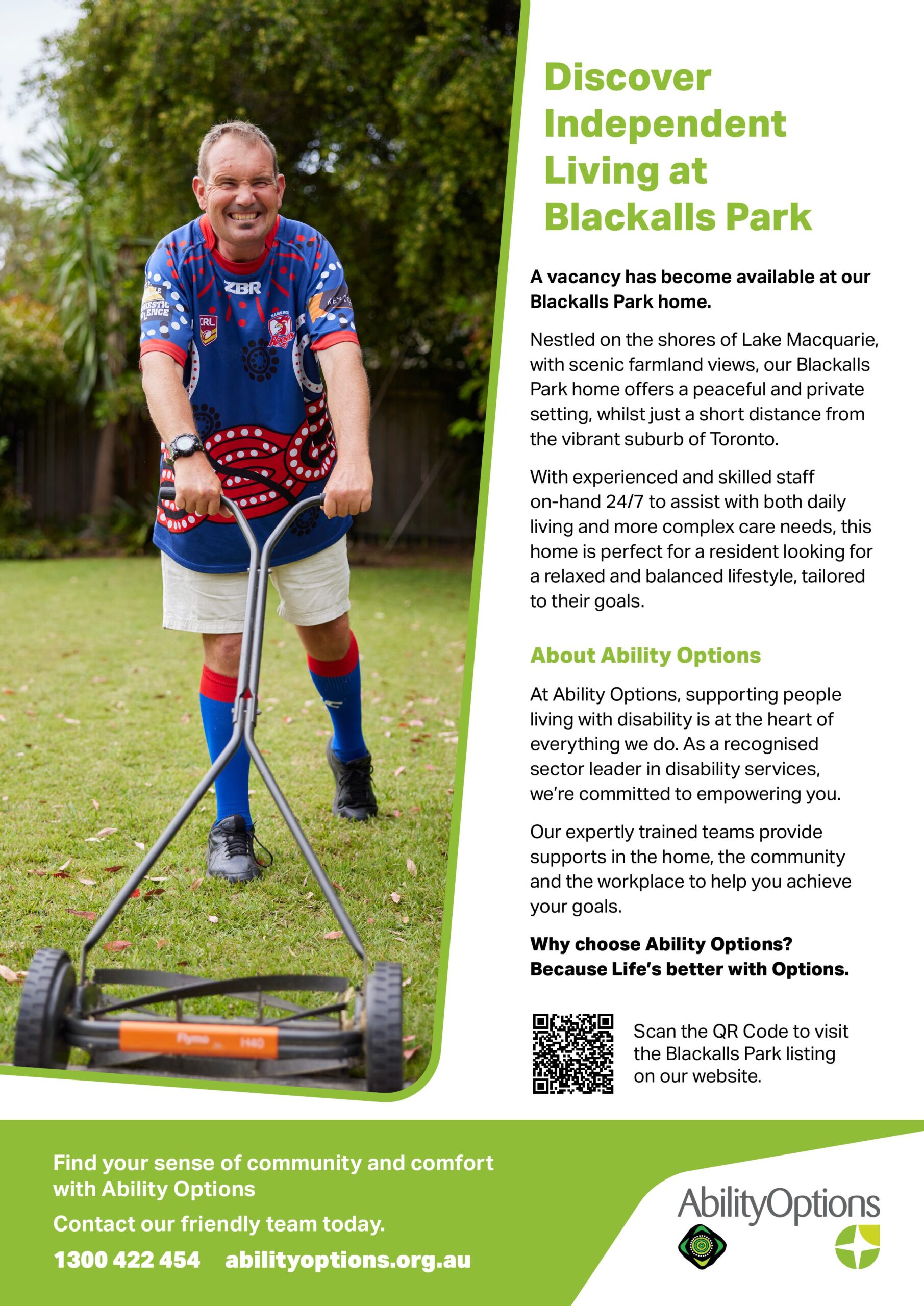 Blackalls Park Flyer - Ability Options